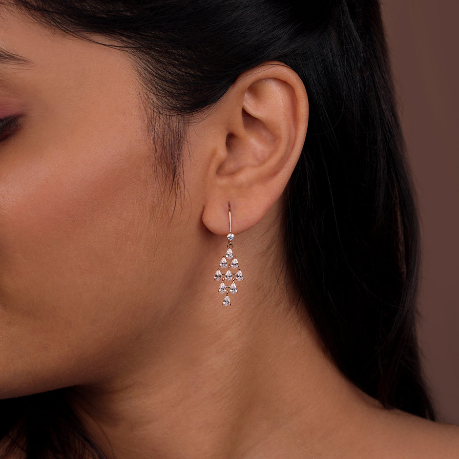 Silver Diamond Earrings | Diamo Jewellery Collection